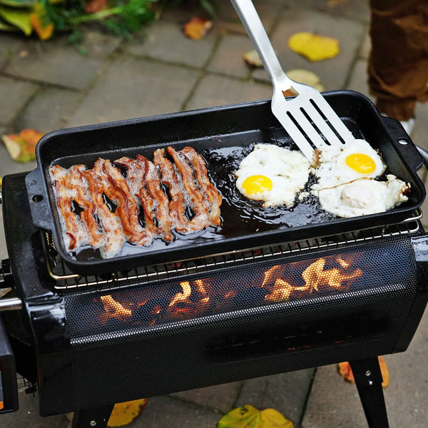 BioLite Firepit+ Cast Iron Pre-Seasoned Nonstick Large Griddle Pan